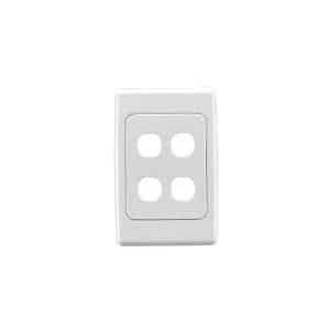 Clipsal 2000 Series 2034VHWE 4 Gang Flush Surround and Grid Plate ...