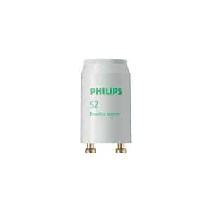 Philips S2 Fluorescent Lamp Starter, 4-22W, 220-240V, White, 21.5mm x ...