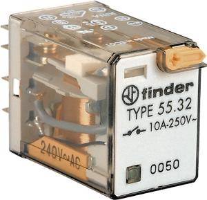 NHP 5532005424VAC Miniature GP Relay 10A 2 C/O 24V AC Coil w/Pb+Led+Mi ...